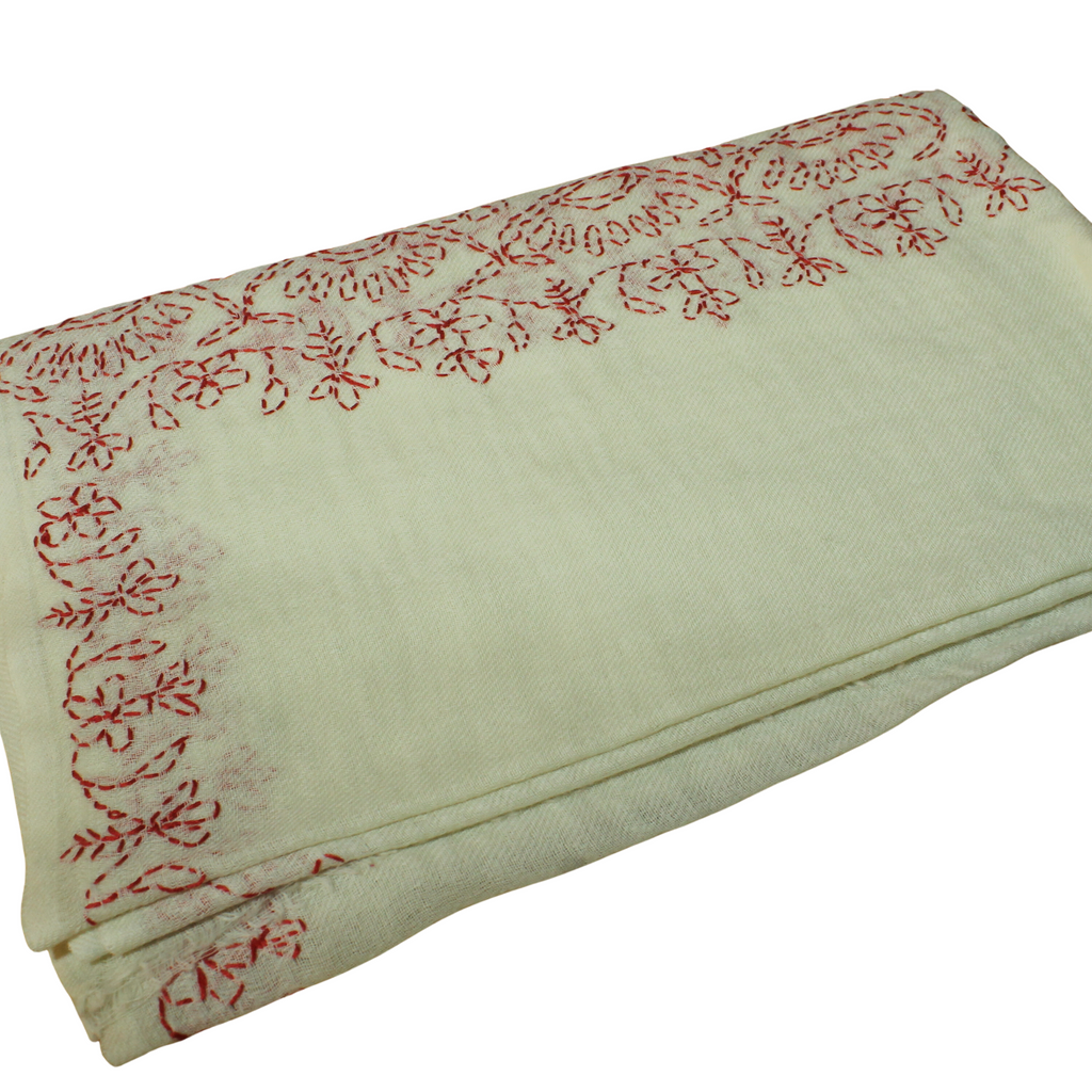 Embroidered Handloom Pure Wool Shawl – Parinita Sarees and Fashion