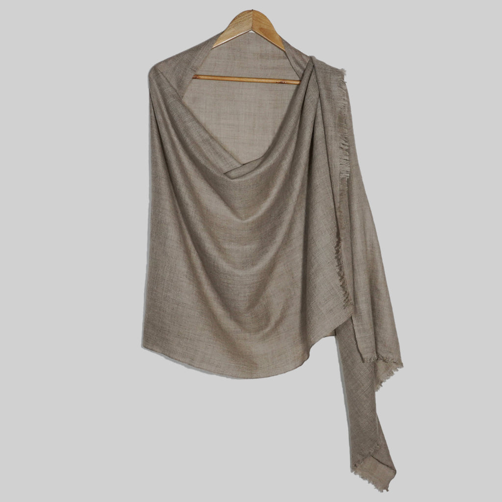Undyed Natural Beige GI Certified Pashmina Stole – Parinita Sarees and ...