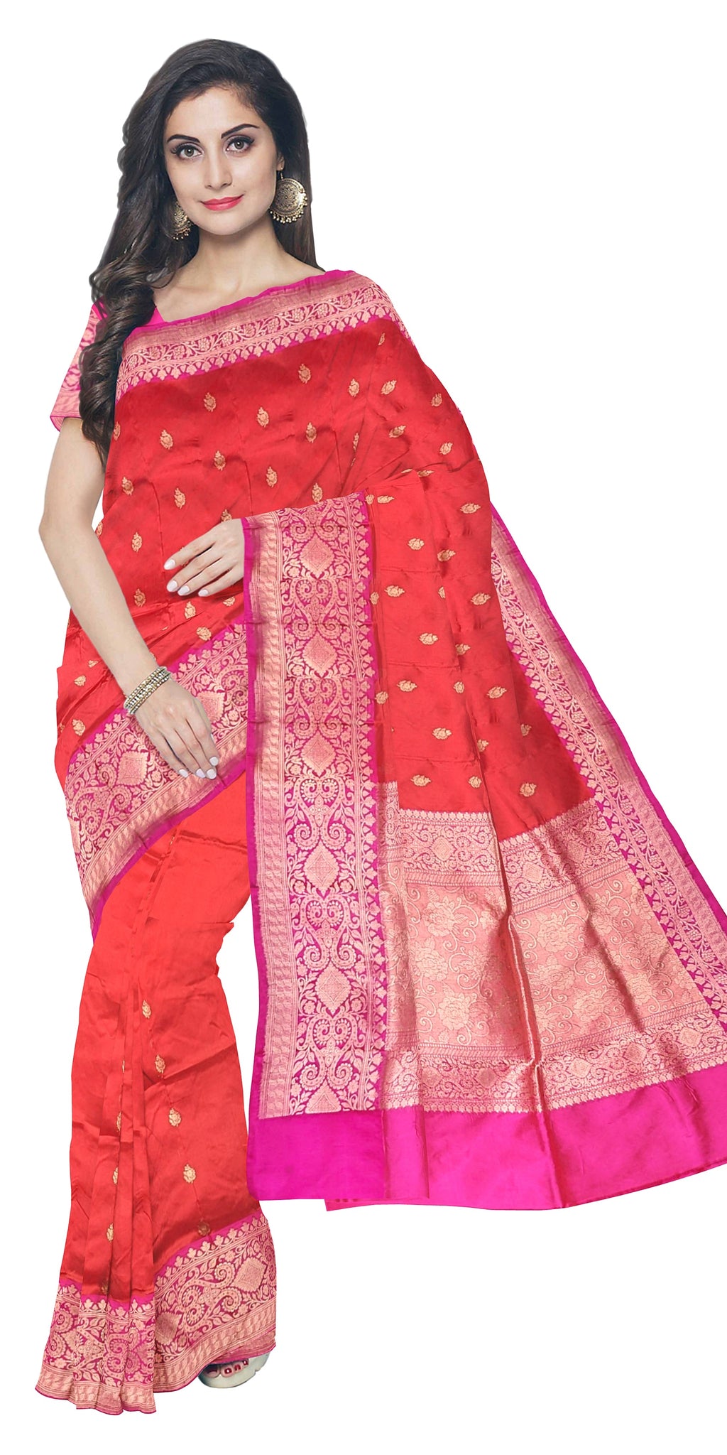 Red Benarasi Silk Saree – Parinita Sarees and Fashion